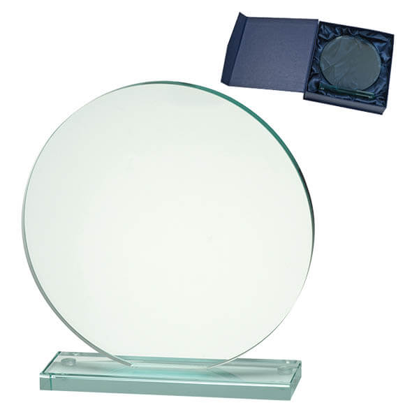 Round glass stand with free case | Budgettrophy