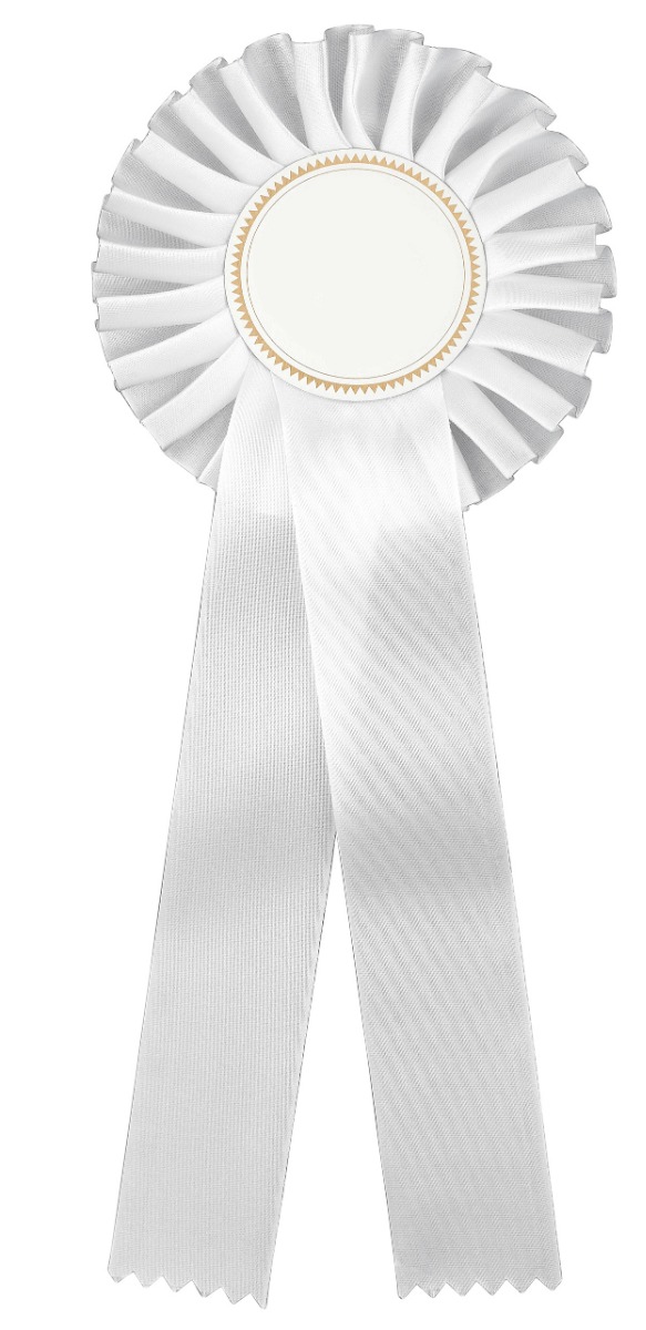 Rosette white | Budgettrophy